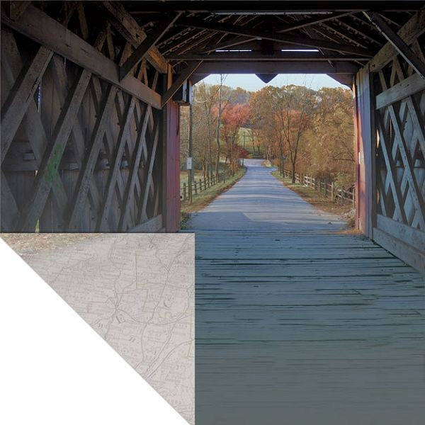 New England Covered Bridge Paper – JustScrapping