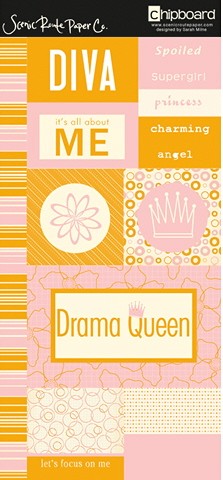 Scenic Route Hampton Drama Queen Chipboard – JustScrapping